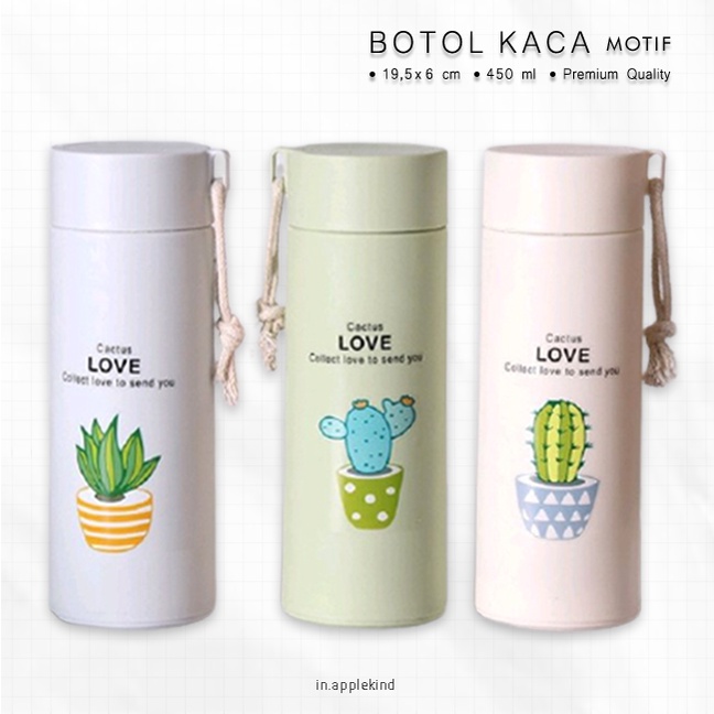 Jual Tumblr Aesthetic Botol kaca karakter gambar lucu anak remaja ...
