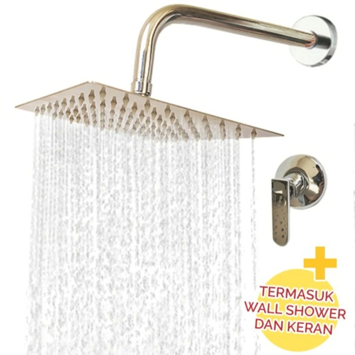 Jual shower-tiang- shower tembok tanam stainless / wall shower / shower ...