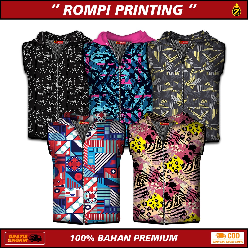 Jual Queenzie Rompi Hoodie Full Printing Motif Batik Terbaru Bahan ...