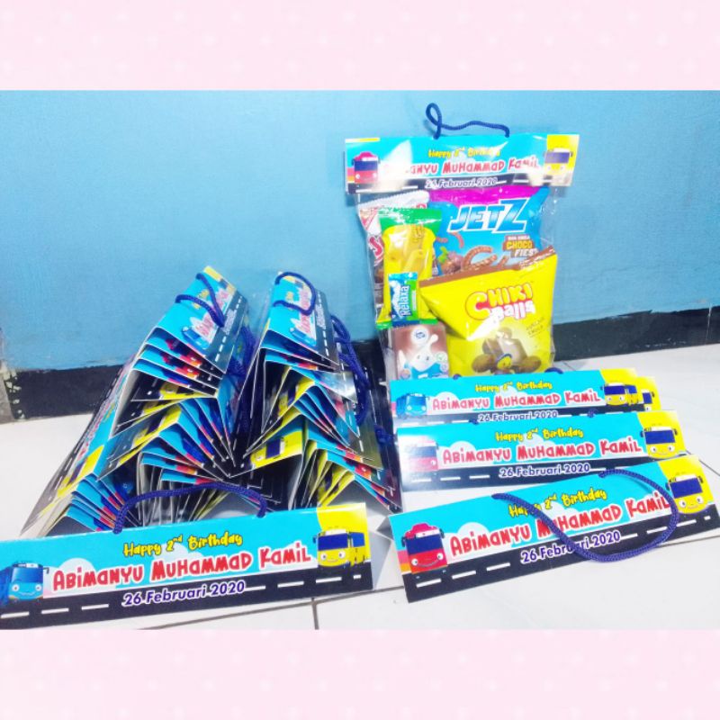 Jual label snack / hangtag snack / plastik ulang tahun / label jajan ...
