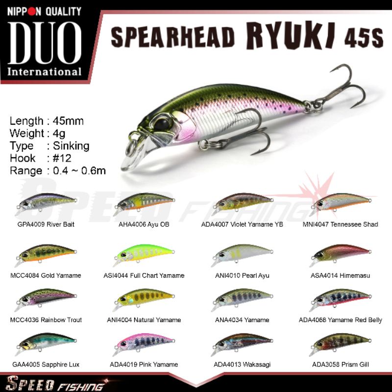 Jual Lure Duo Spearhead Ryuki 45S Sinking Minnow | Shopee Indonesia