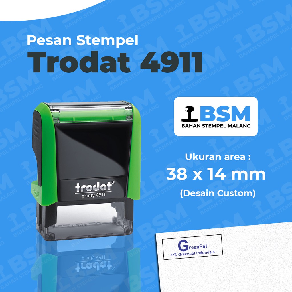 Jual Pesan Stempel Trodat 4911 - Ukuran 38 x 14 mm - Stempel Tulisan, Perusahaan, dan ...