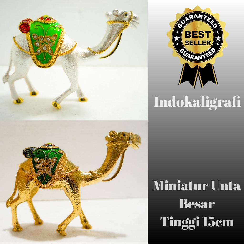 Jual Oleh oleh Haji Pajangan Unta Besar Tersedia warna Emas, Perak dan ...