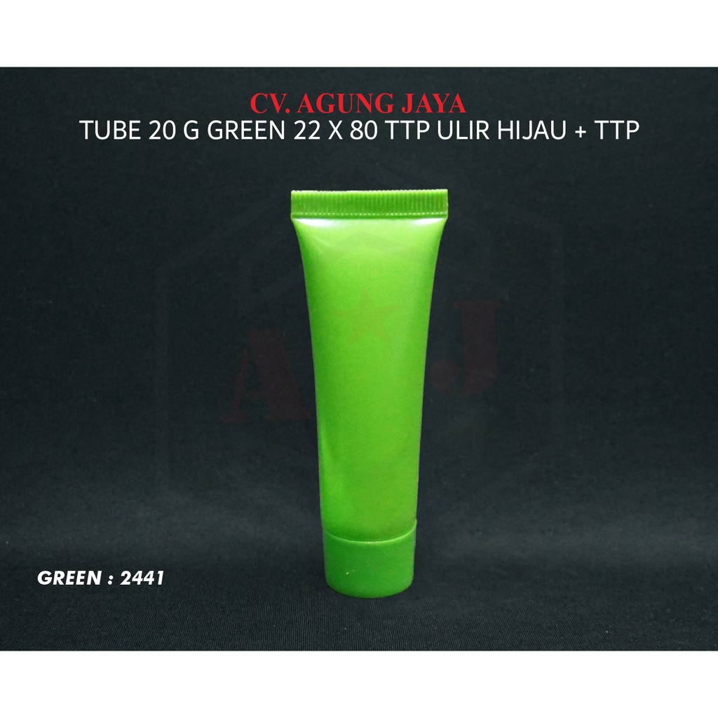 Jual Tube 20 g Hijau Ulir Flat / Tube Krim / Tube Kosmetik / Tube Cream ...