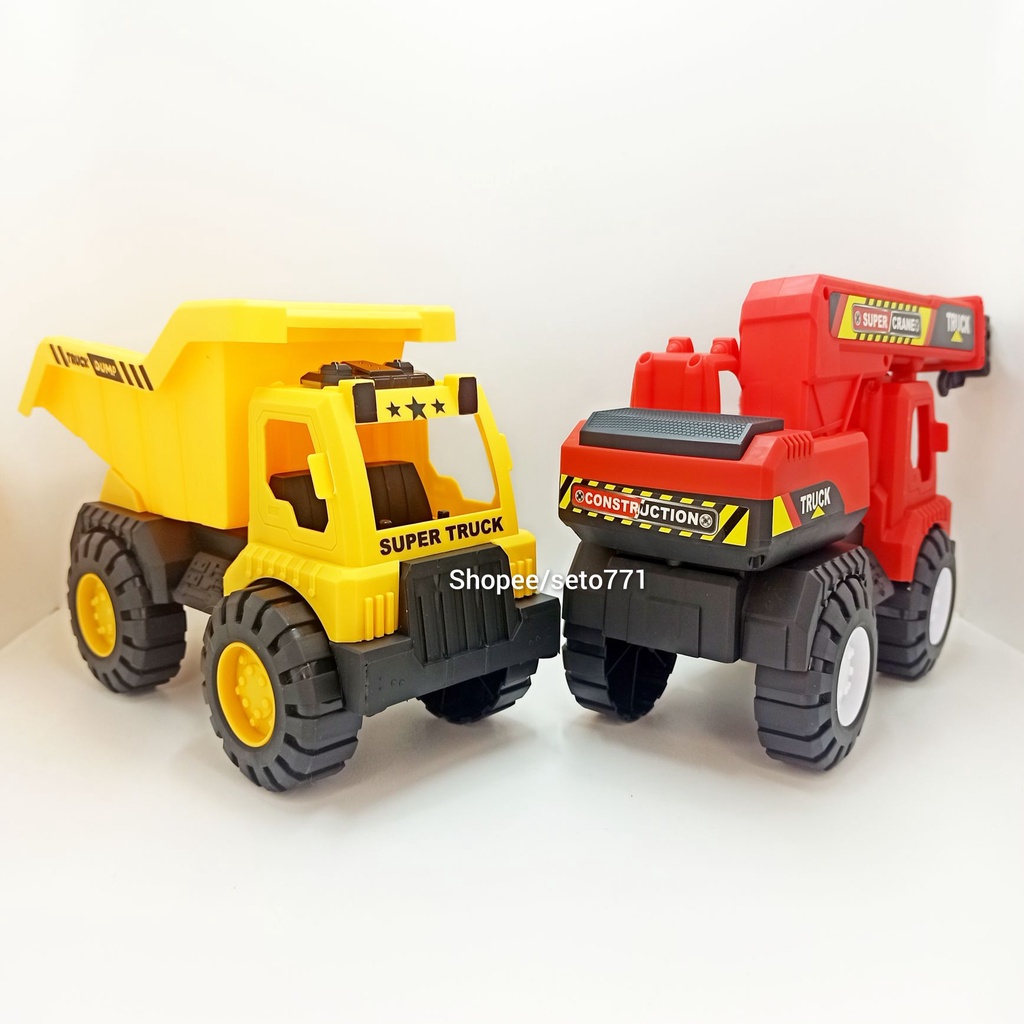 Jual Mainan Anak Truck Kebersihan Pengangkut Sampah Sanitary Excavator ...