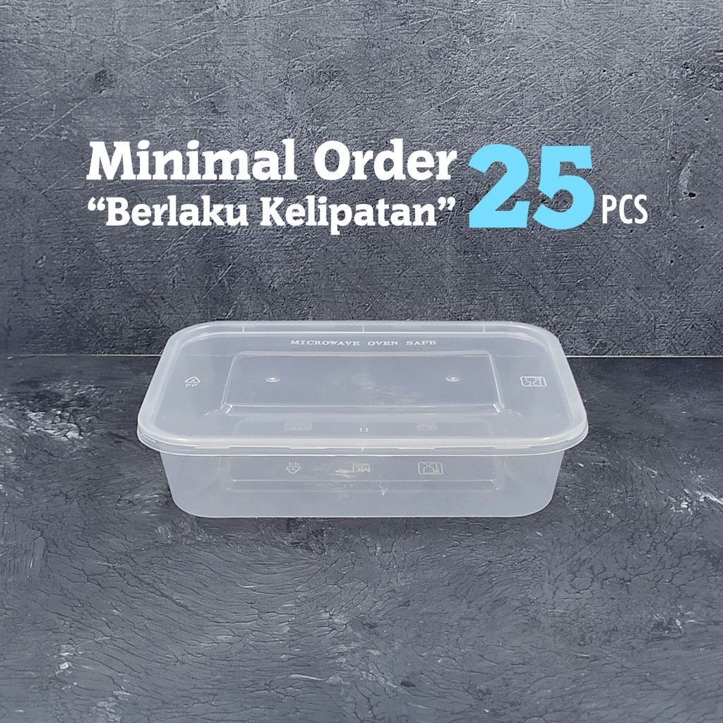 Jual Thinwall 500Ml Rectangle / Food Container / Kotak Makan Plastik 500 ML / Thinwall Semarang ...