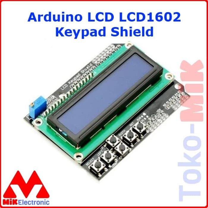 Jual ARDUINO LCD LCD1602 KEYPAD SHIELD ARDUINO BLUE KEY PAD BIRU 5V ...