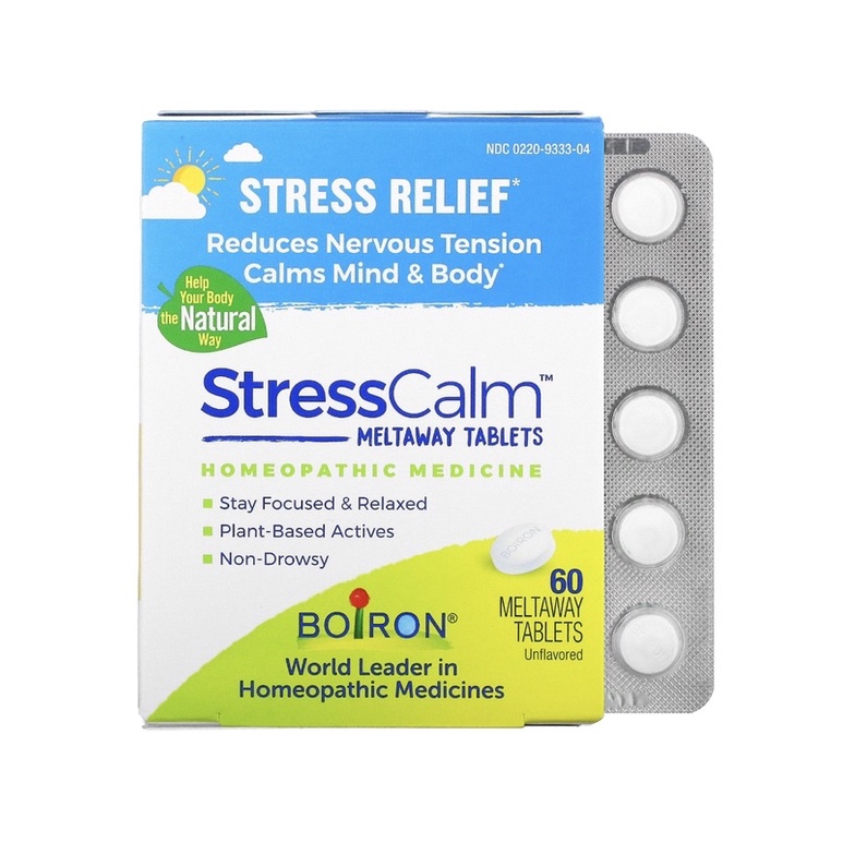 Jual Boiron Stress Calm Stress Relief Unflavored 60 Meltaway Tablets ...