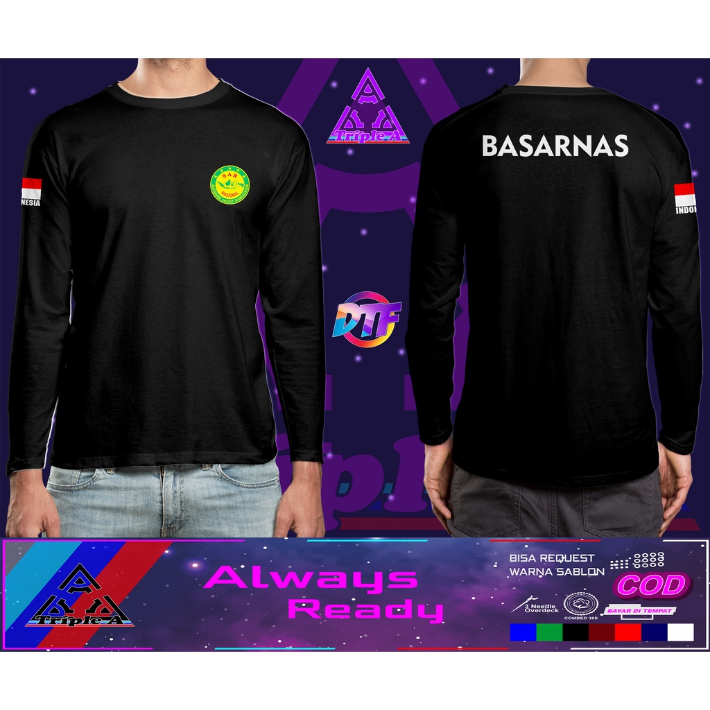 Jual Kaos Lengan Panjang BASARNAS Badan Nasional Pencarian dan ...