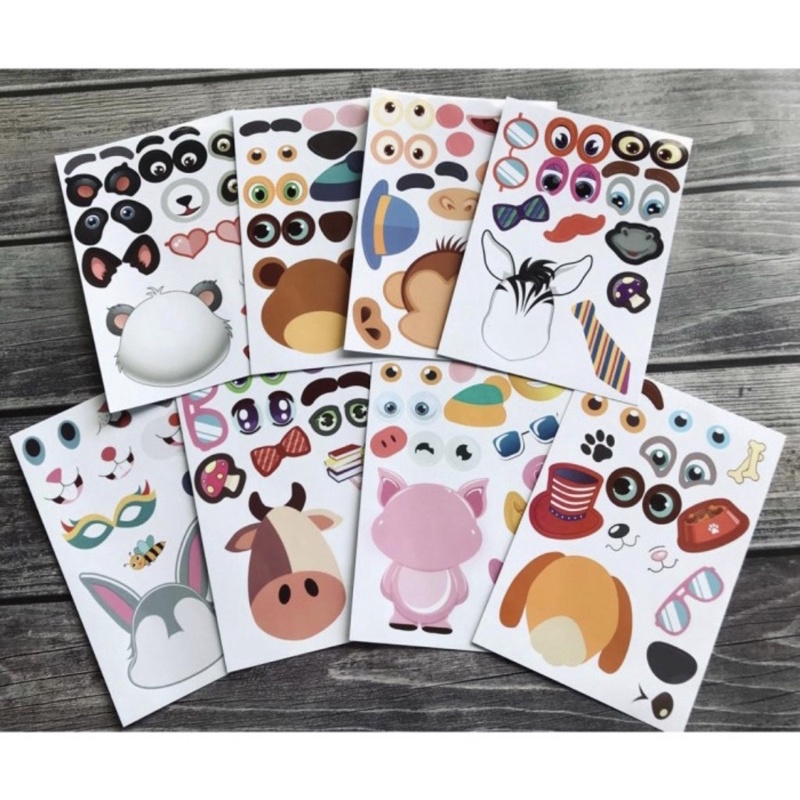 Jual Animal Face Sticker Stiker Muka Binatang Lucu | Shopee Indonesia