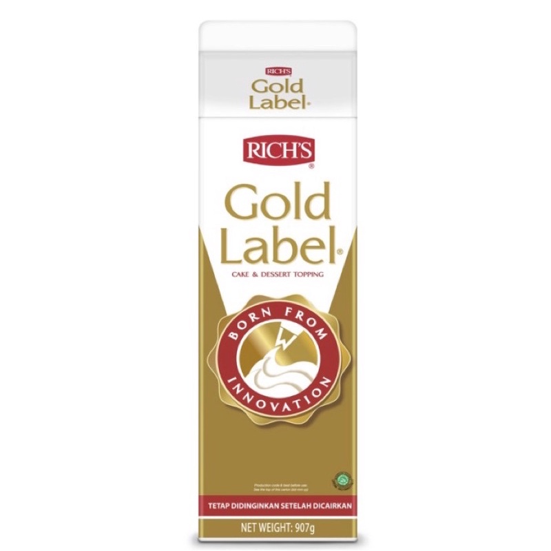 Jual RICH’S GOLD LABEL WHIPING CREAM 907 GR | Shopee Indonesia