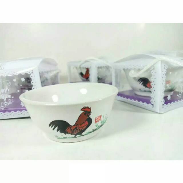 Jual SOUVENIR MANGKOK AYAM JAGO KEMASAN MIKA / SOUVENIR MANGKOK AYAM ...