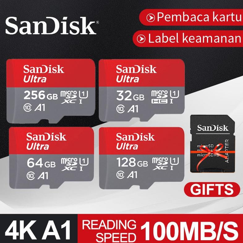 Jual Kartu Memori 32Gb/64Gb/128Gb/256Gb 100Mb/S Ultra Microsd Sd Hc ...