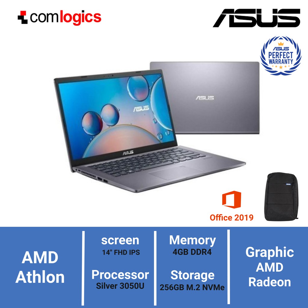 Jual ASUS VivoBook 14 M415DA - ATHLON 3050U DDR4 4GB 256GB 14" FHD W10 ...