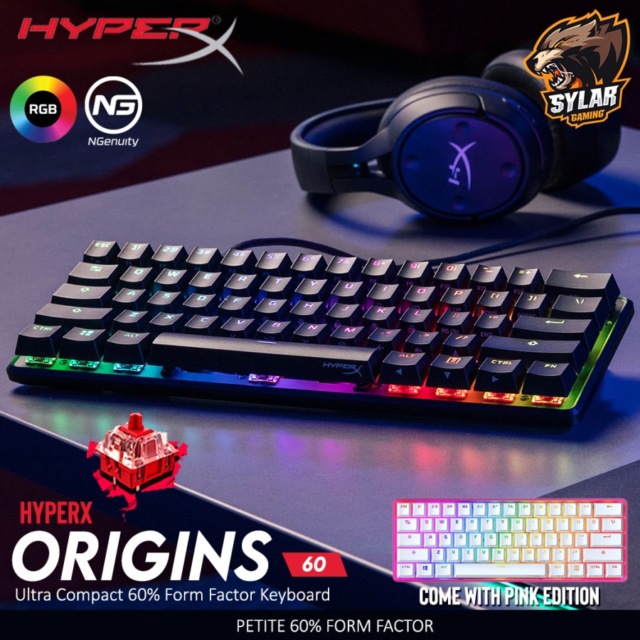 Jual HyperX Alloy Origins 60 Mini RGB Mechanical Gaming Keyboard - Red ...