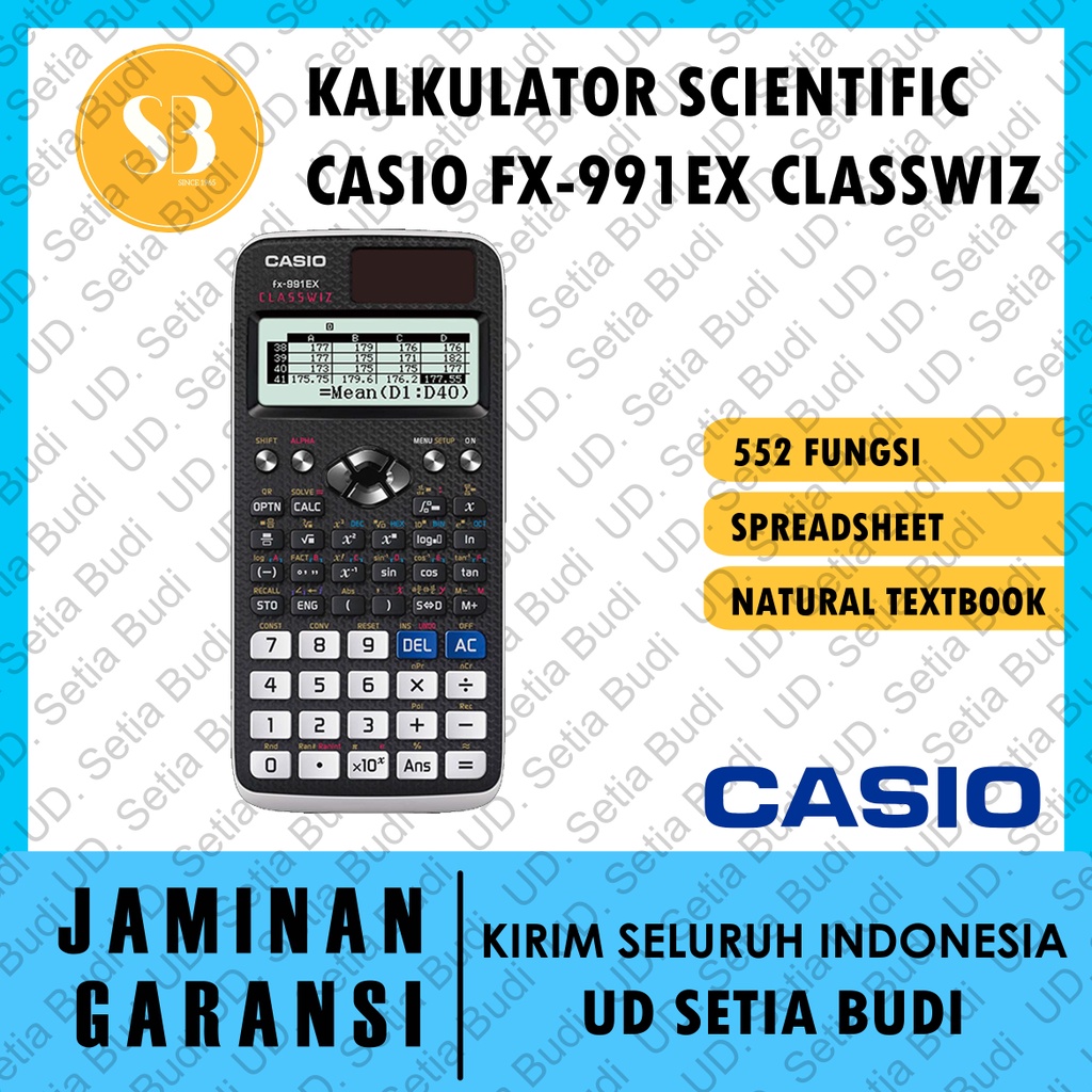 Jual Kalkulator Scientific Casio FX-991EX Classwiz Asli dan Bergaransi ...