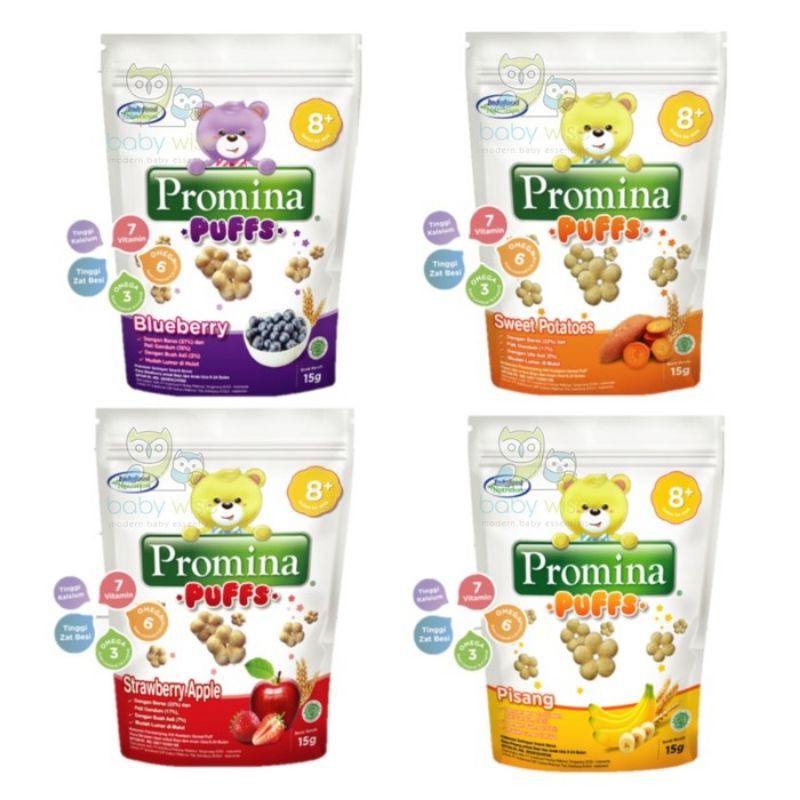 Jual PROMINA PUFF 15g strawberry Apple, blueberry. | Shopee Indonesia
