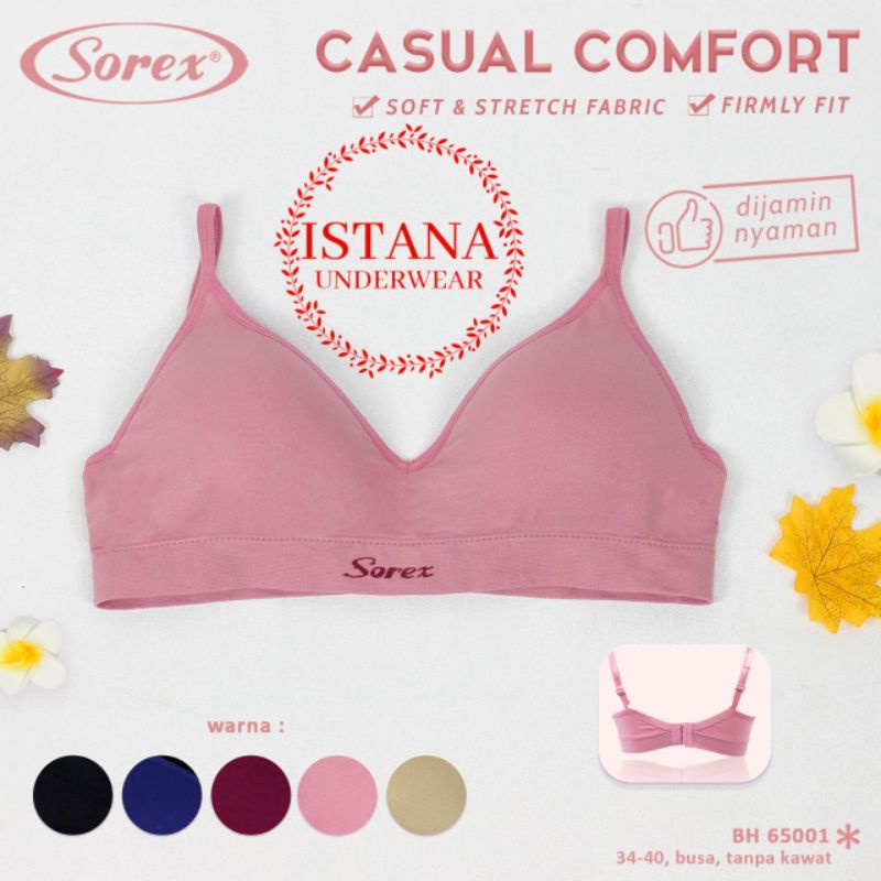 Jual SOREX WARNA TERBARU BH Bra sorex tanpa kawat 65001 / bh sorex ...