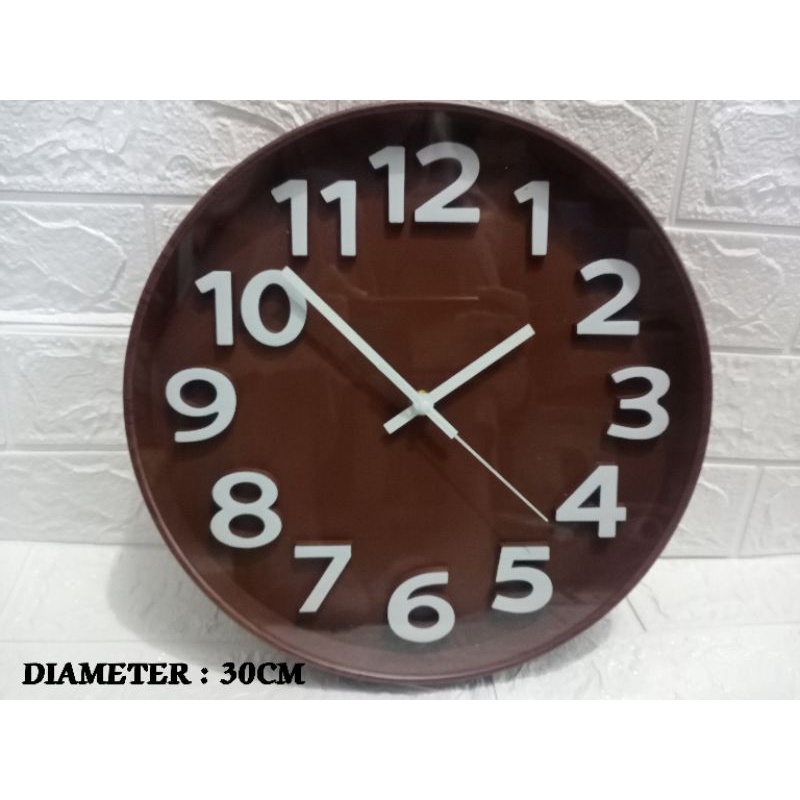 Jual Jam Dinding Model Kayu angka timbul BC 22738 / 30 cm | Shopee ...
