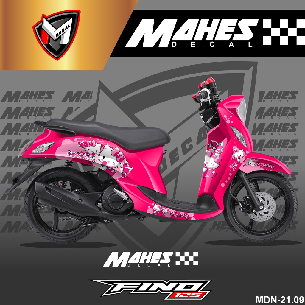 Jual Decal Sticker Fullbody Motor Yamaha Fino Desain Hello Kitty MDN 21 ...
