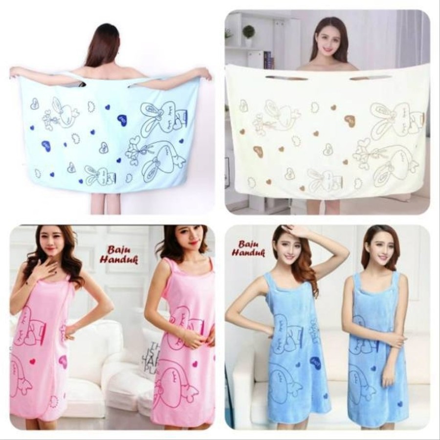 Jual BAJU HANDUK KIMONO MANDI RENANG DEWASA MOTIF WEARABLE BATH TOWEL ...