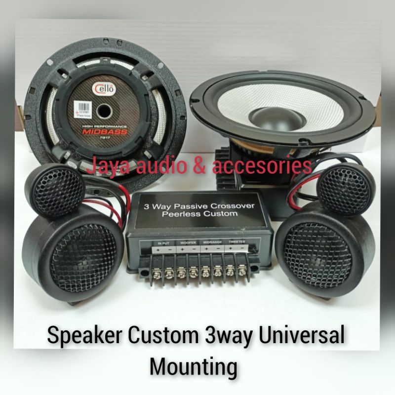 Jual Speaker Split 3way Peerless Tg17-2Way Custom plus Housing ...