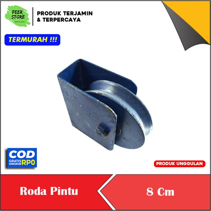 Jual Roda Pintu Pagar Rel Siku / Besi Beton 8 Cm Besi Cor (Besi Lebur ...