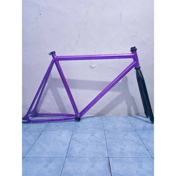 Jual Frame Fixie Lokal L 52 + Bullhorn United Non Os | Shopee Indonesia