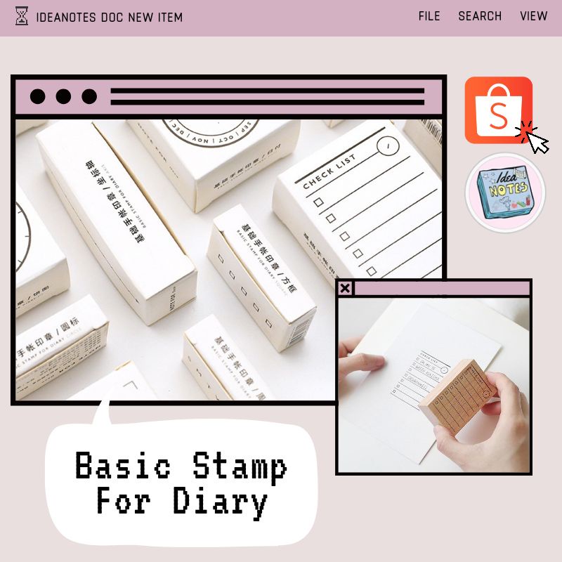 Jual Stempel Basic Stamp For Diary | Shopee Indonesia