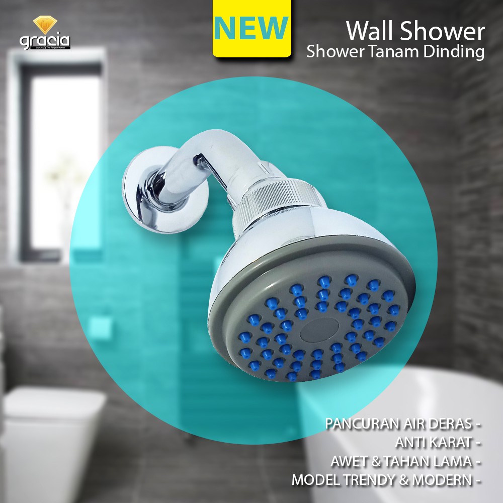 Jual Wall Shower Pancuran Air Tanam Tembok Dinding Shower Tanam Wall ...