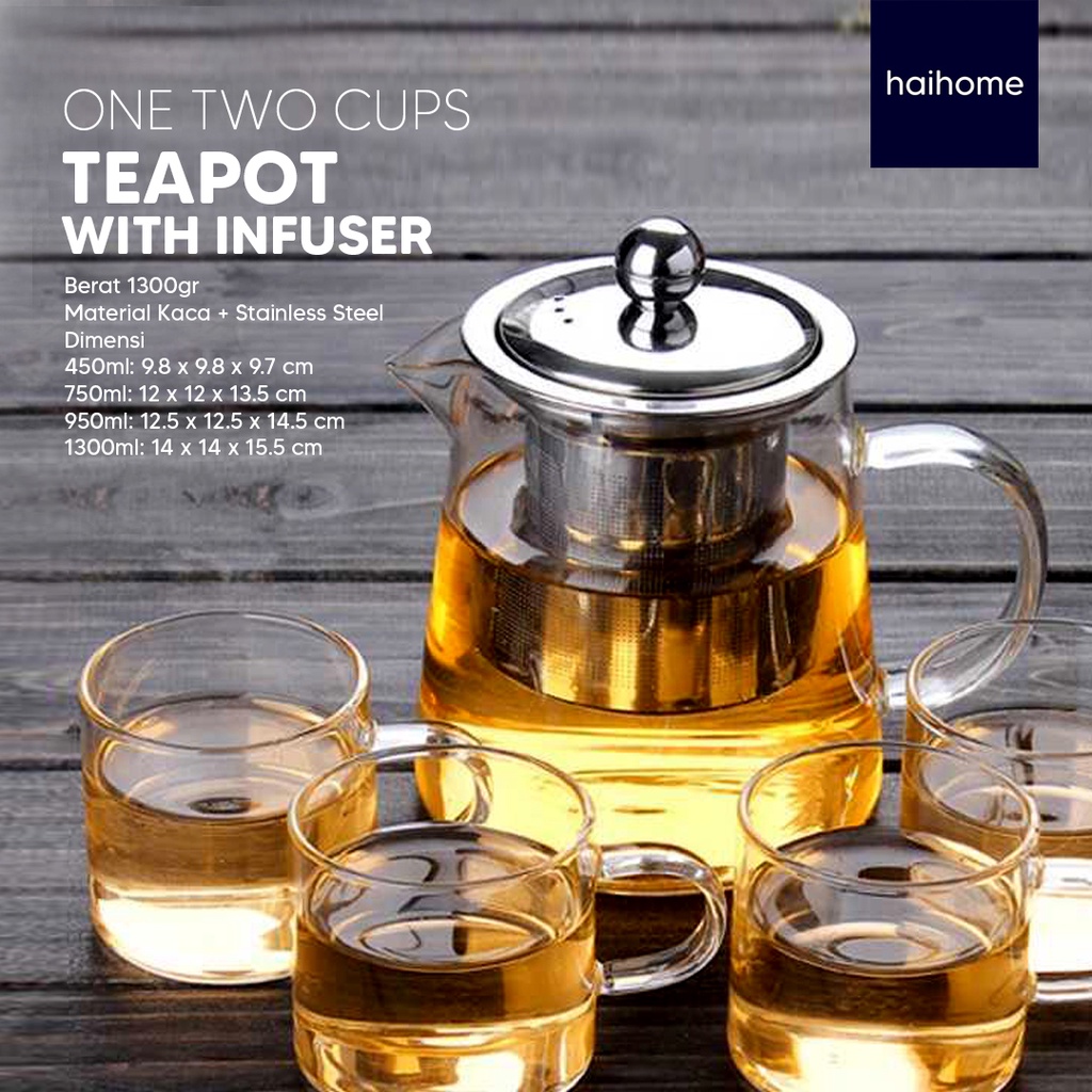 Jual TEAPOT JUG PITCHER TEKO TEH DENGAN SARINGAN ONETWOCUPS | Shopee Indonesia