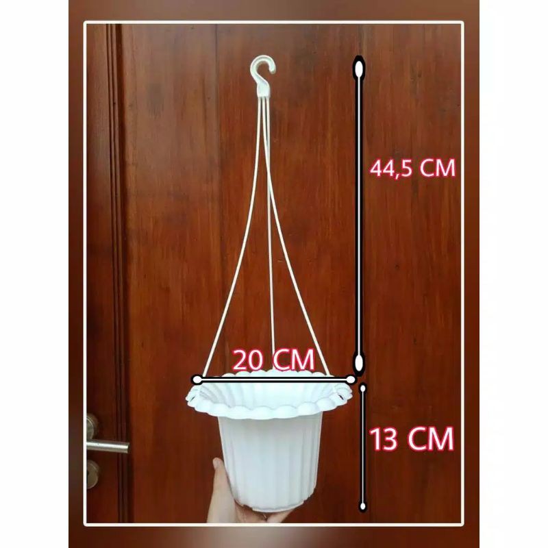 Jual Pot gantung murah pot gantung putih pot gantung hitam paris20CM ...