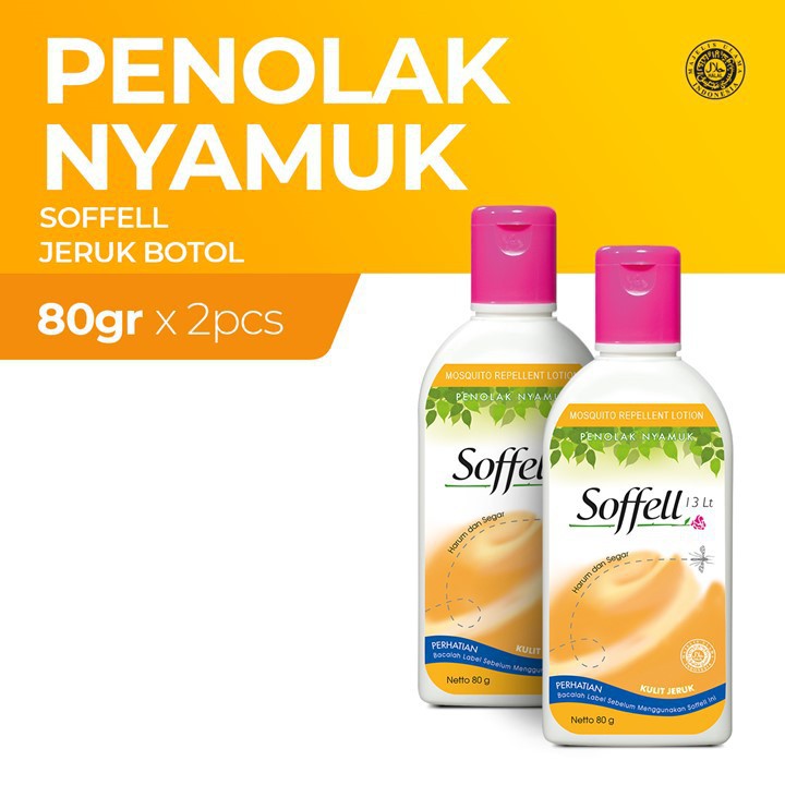 Jual SOFFELL LOTION OBAT ANTI NYAMUK WANGI JERUK OREN BOTOL KECIL 80g ...