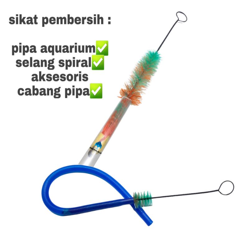 Jual Sikat Panjang Pembersih Pipa Selang spiral Brush Aquarium ...