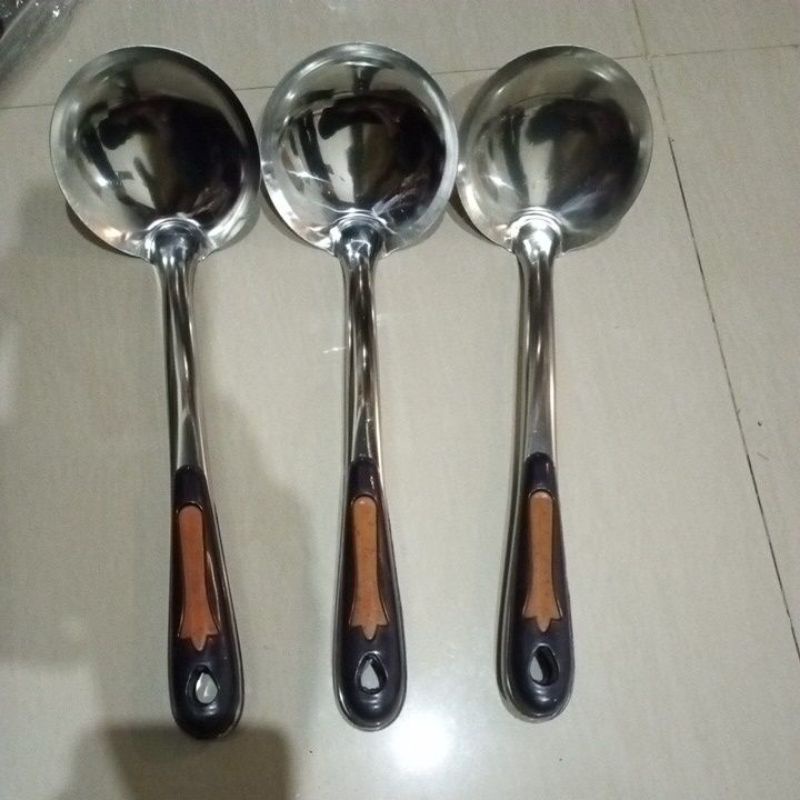Jual Irus/Sendok kuah sayur stainless medium panjang+-28cm lebar 9cm ...