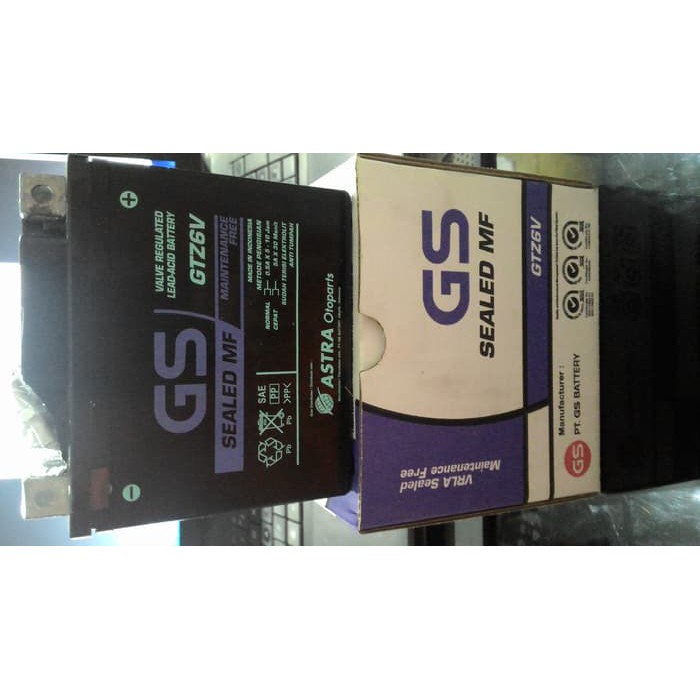 Jual ACCU/AKI MOTOR GS MAINTENANCE FREE GTZ6V (KERING) | Shopee Indonesia