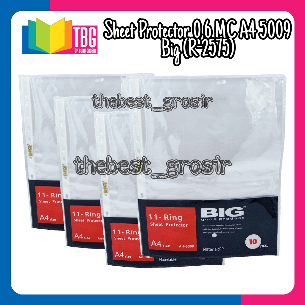 Jual 1 PAK SHEET PROTECTOR 0.6MC A4 5009 BIG (R-2575) | Shopee Indonesia