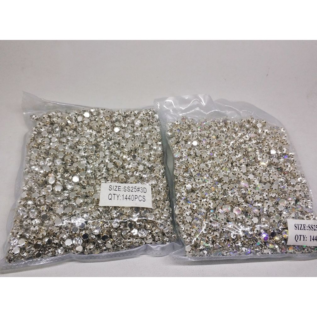 Jual Diamond Cangkang / Permata Cangkang "3D" ss25 10 gross Putih ...