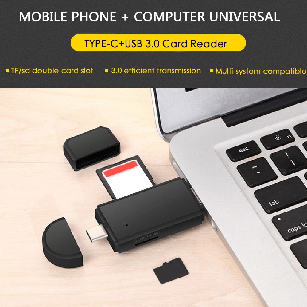 Jual USB 3 Card Reader USB C 3.0. - Micro SD Card Adapter 5 Gbps OTG 2 ...