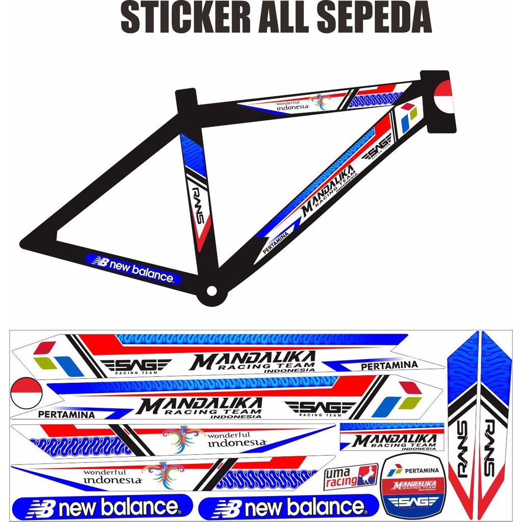 Jual STICKER VARIASI MANDALIKA BUAT JENIS SEPEDA GUNUNG / SEPDA SANTAI ...