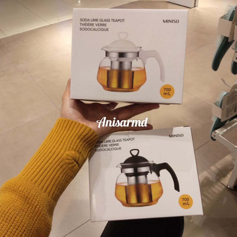 Jual soda lime glass teapot 700ml / teapot miniso / gelas miniso ...