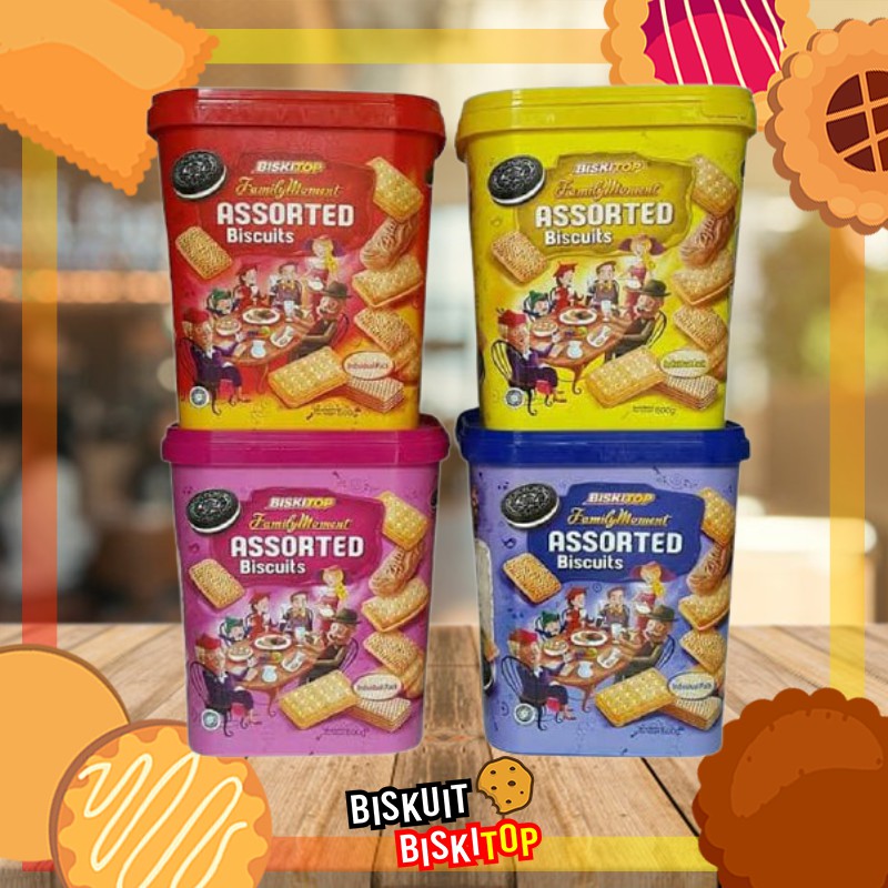 Jual B. BISKITOP - FAMILY MOMENT 600Gr Assorted Biskuit Wafer Cream ...