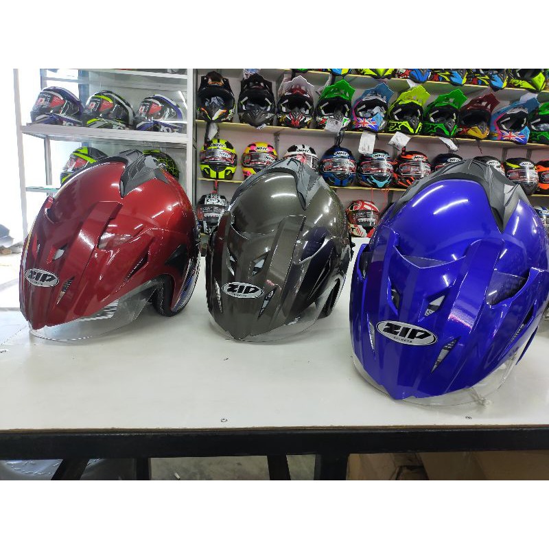 Jual helm 2 visor merk zip | Shopee Indonesia
