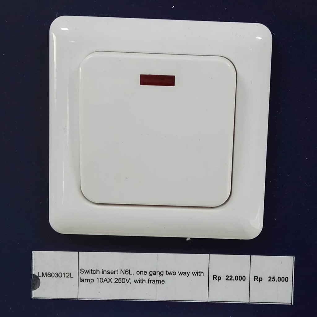 Jual Lumitek Saklar Lampu Switch Insert N6L One Gang Two Way With Lamp ...