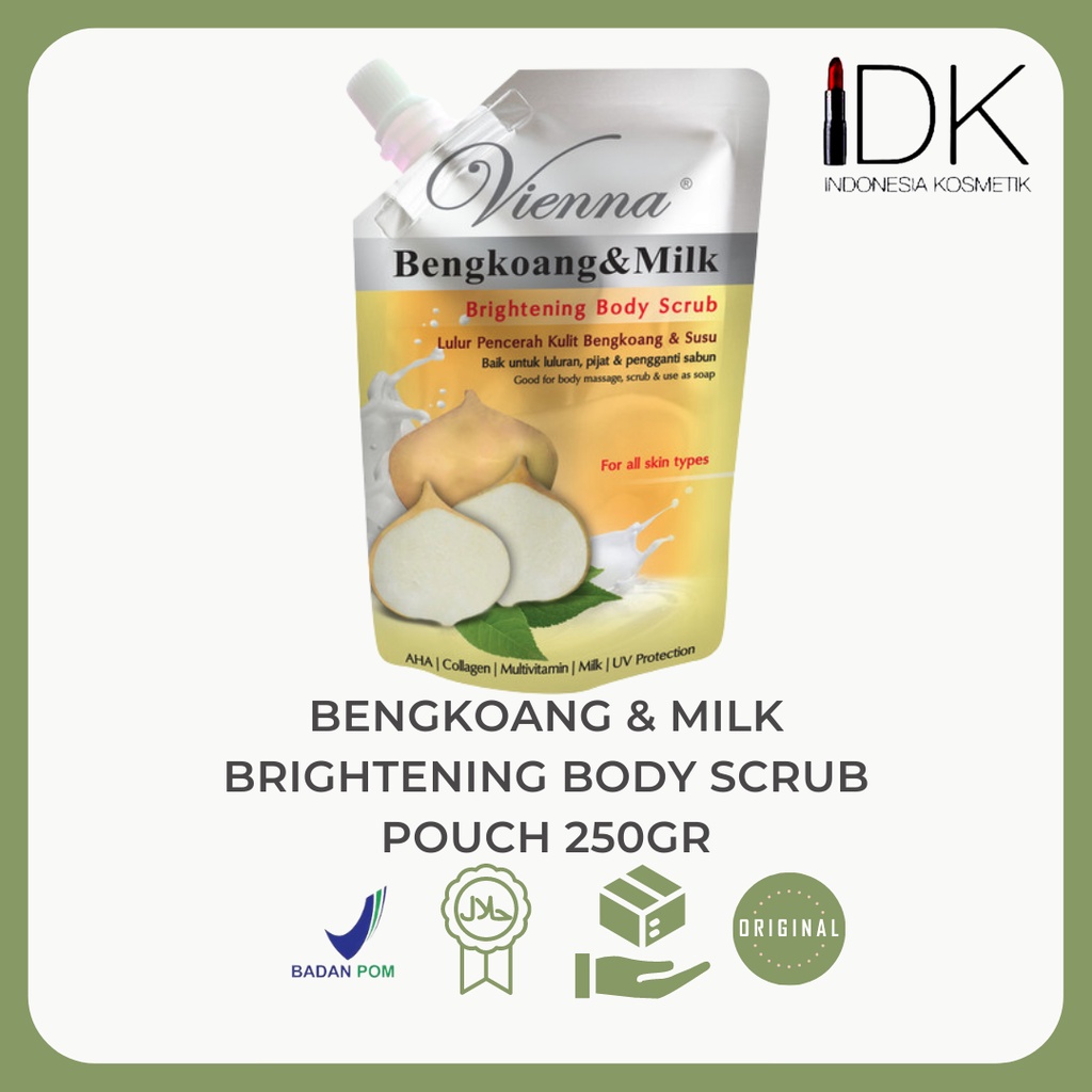 Jual Vienna Bengkoang & Milk Brightening Body Scrub Pouch 250g | Shopee ...