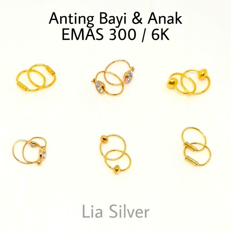 Jual Anting Bayi & Anak EMAS ASLI Kadar 300 0,25 - 0,5 Gram ( TOKO MAS LIA GOLD BEKASI ) EA 106 ...