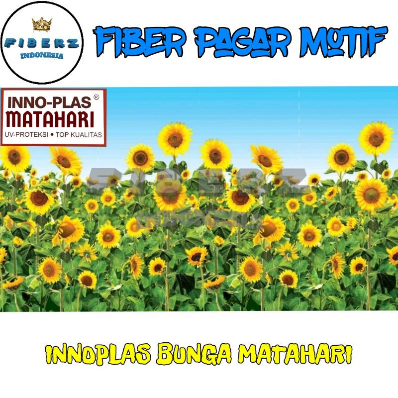 Jual INNOPLAS - Fiber Plastik Penutup Pagar Motif BUNGA MATAHARI ...