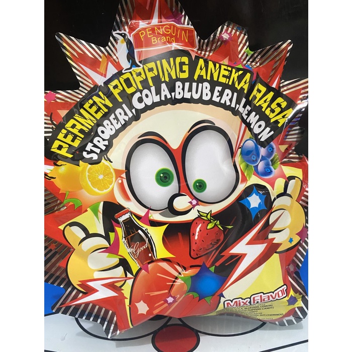Jual PERMEN POPPING PENGUIN BRAND ANEKA RASA STRAWBERRY COLA BLUEBERRY ...