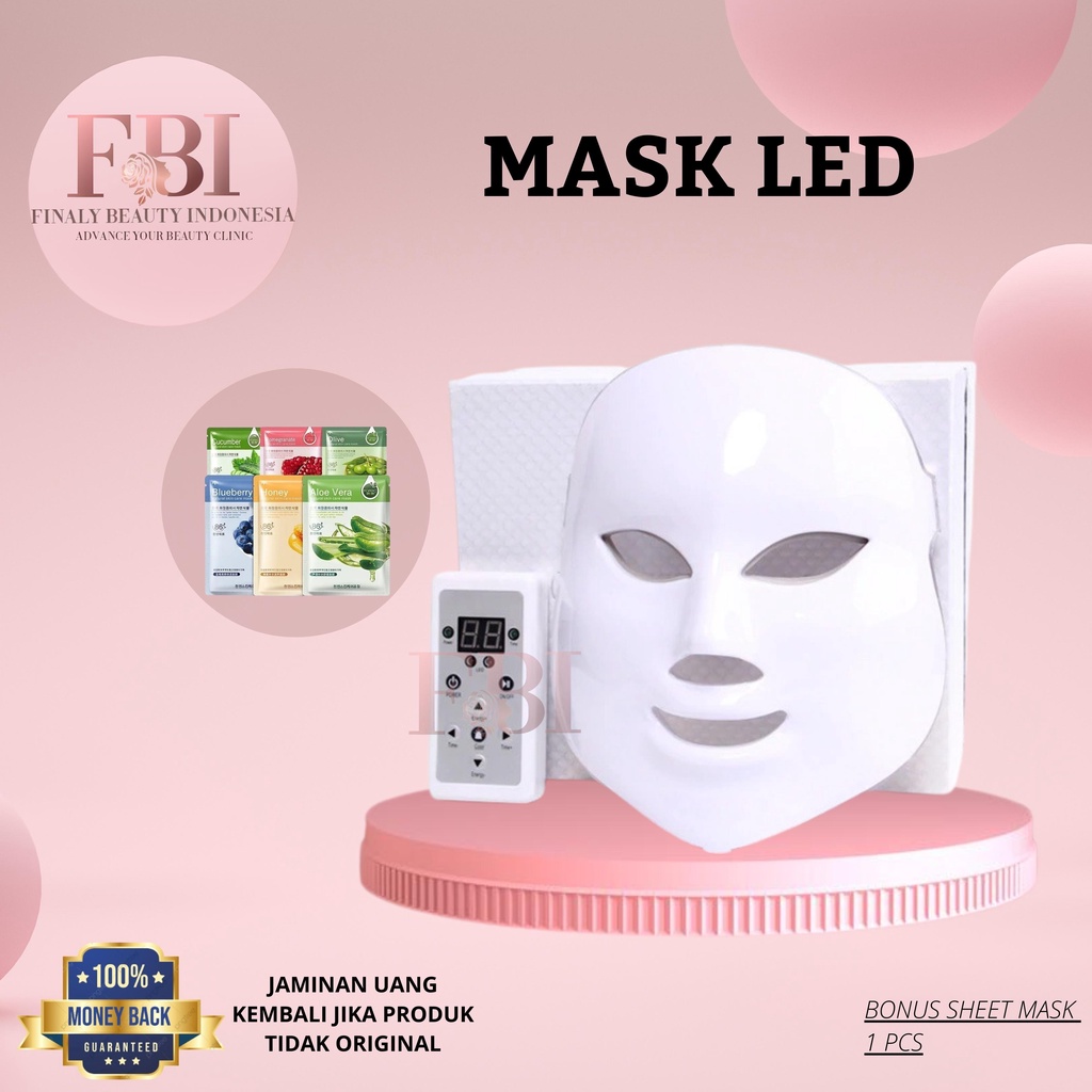 Jual Masker LED Mask PDT Light 7 Warna Led Mask Photon Therapy Alat Perawatan Masker wajah Wajah ...