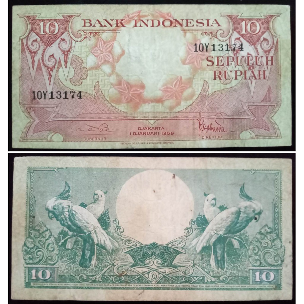 Jual Uang Kuno 10 Rupiah Tahun 1959 Seri Bunga Prefik Satu Huruf "Y" | Shopee Indonesia